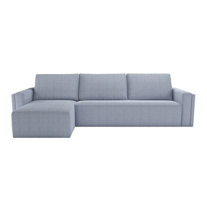 Oswald Left Hand Open End Corner Sofa in Uniform House Herringbone ...