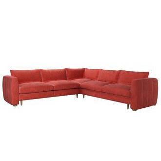 Tiffany Medium Corner Sofa in Wild Raspberry Smart Velvet - sofa.com by ...