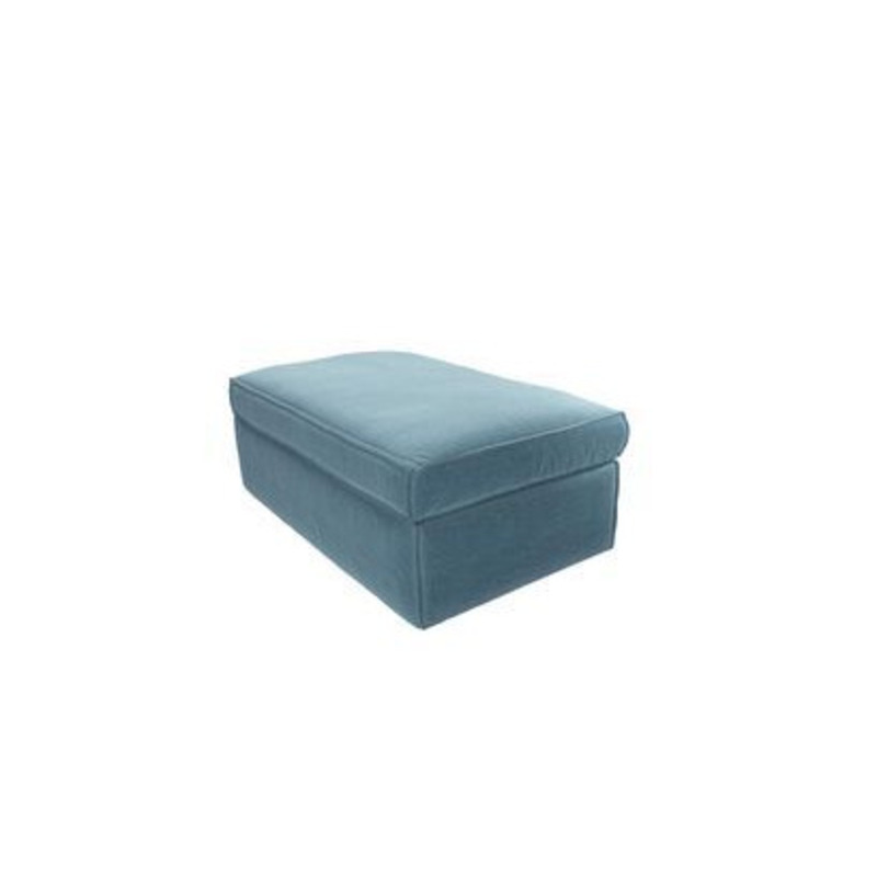 Harry Large Rectangular Storage Footstool in Soft Textured Blue - sofa ...