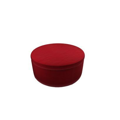 Luna Large Round Storage Footstool in Claret Cotton Matt Velvet - sofa ...