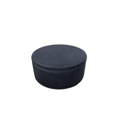 Luna Large Round Storage Footstool in Mercury Cashmere Velvet - sofa ...