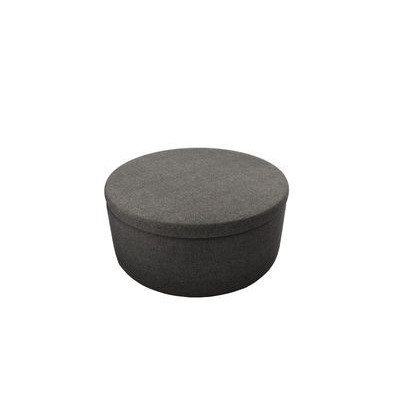 Luna Large Round Storage Footstool in Anthracite Quartz - sofa.com by ...