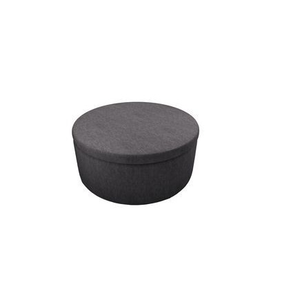 Luna Large Round Storage Footstool in Cadet Soft Chenille - sofa.com by ...