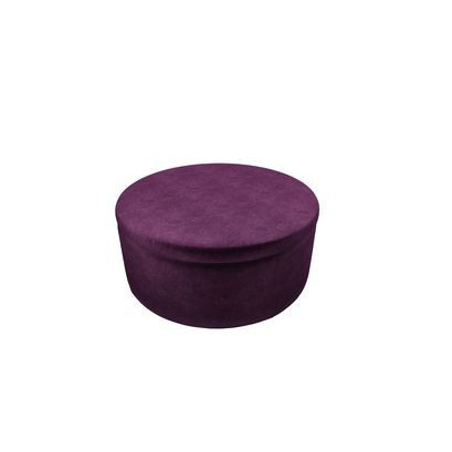 Luna Large Round Storage Footstool in Plum Smart Velvet - sofa.com by ...