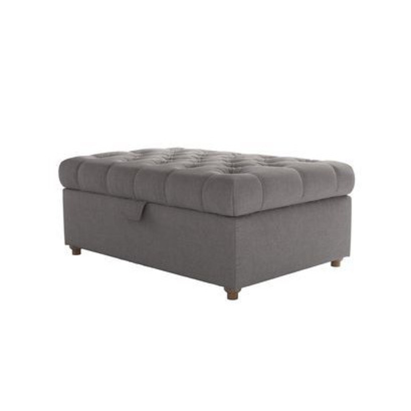 Valentin Medium Rectangular Storage Footstool in Pigeon Grey Easy ...