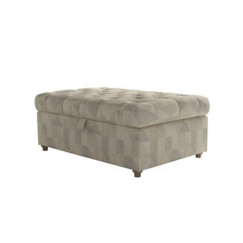 Valentin Medium Rectangular Storage Footstool in Sandstorm Pyramid Textured Weave - sofa.com by ...