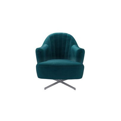 Ariel Armchair in Deep Turquoise Pure Cotton Matt Velvet - sofa.com by ...