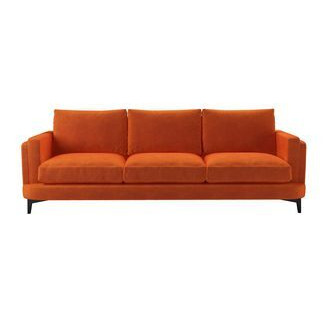 Boston Squared Arm 4 Seat Sofa in Paprika Smart Velvet - sofa.com by ...