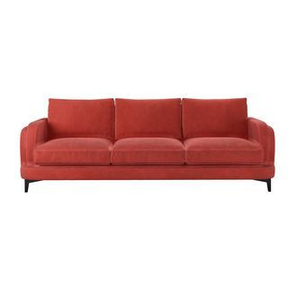 Boston Curved Arm 4 Seat Sofa in Wild Raspberry Smart Velvet - sofa.com ...
