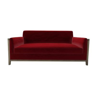 Chester Two And A Half Seat Sofa in Claret Pure Cotton Matt Velvet ...