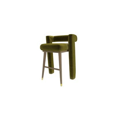 Fonda Tall Stool in Olive Pure Cotton Matt Velvet - sofa.com by sofa ...