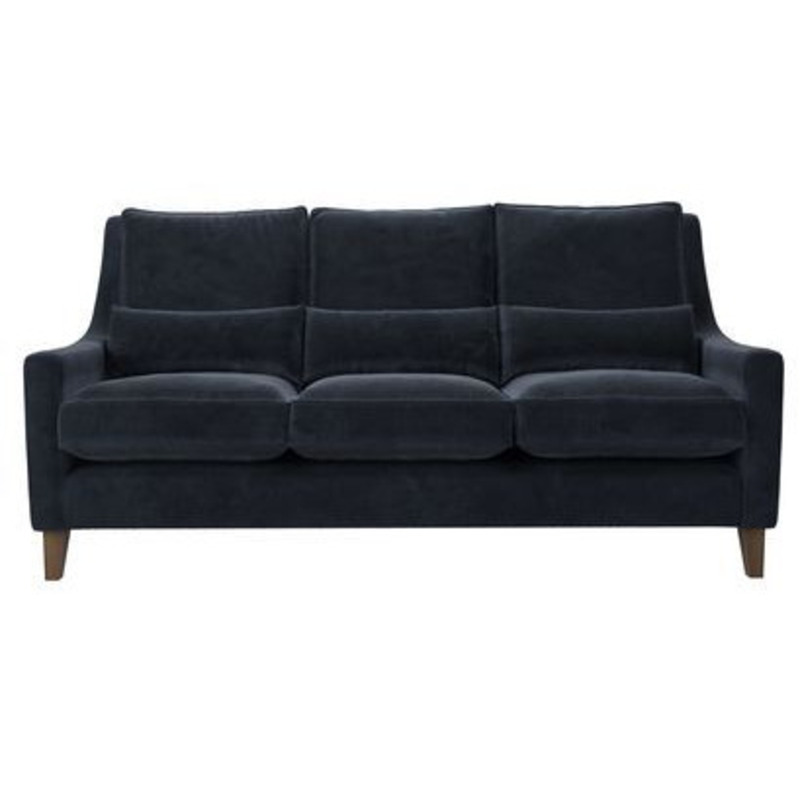 Iggy High Back 3 Seat Sofa in Mercury Cashmere Velvet - sofa.com by ...