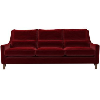 Iggy High Back 4 Seat Sofa in Claret Cotton Matt Velvet - sofa.com by ...