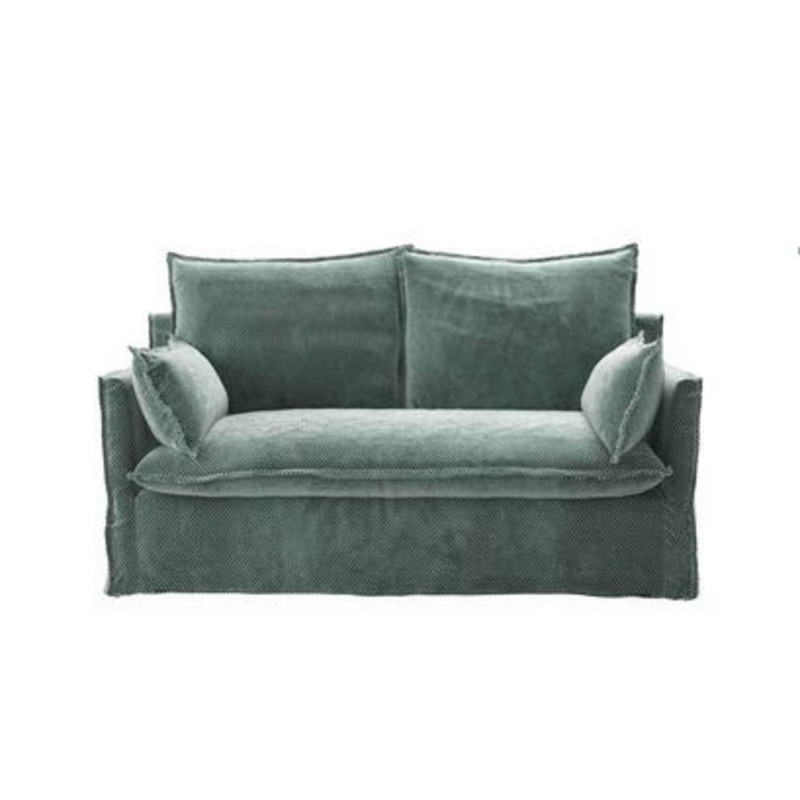 Isaac 2 Seat Sofa in Peppermint Bubble Velvet - sofa.com by sofa.com ...