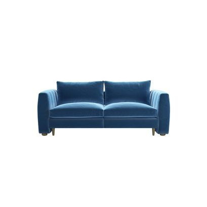 Tiffany Slim 2.5 Seat Sofa in Bahama Cotton Matt Velvet - sofa.com by sofa.com | ufurnish.com