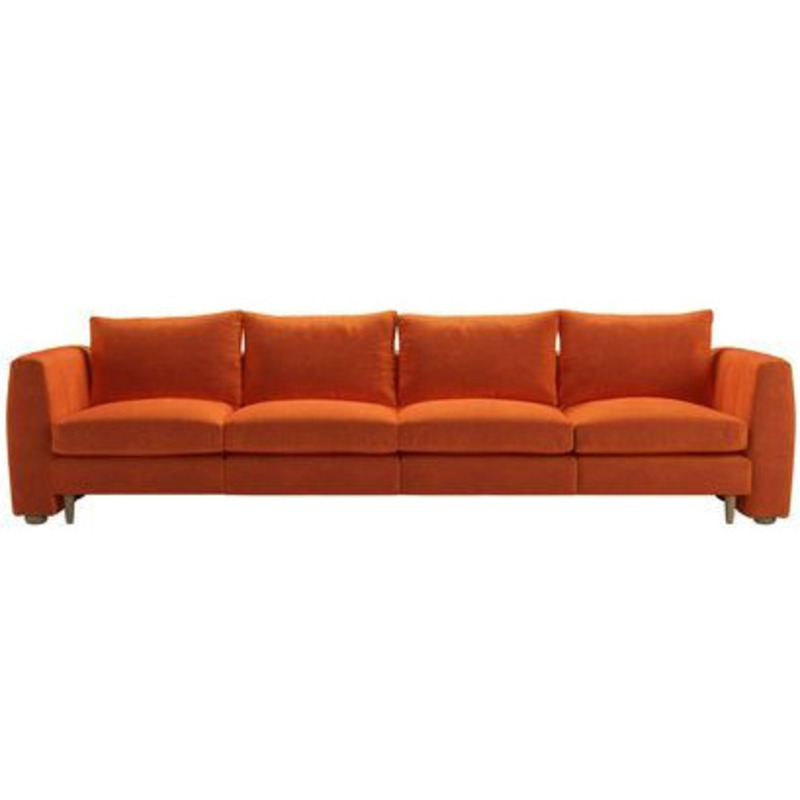 Tiffany Slim 4 Seat Sofa in Paprika Smart Velvet - sofa.com by sofa.com ...