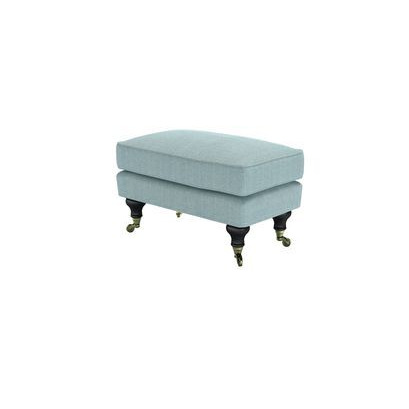 Bluebell Small Rectangular Footstool in Coastal House Herringbone Weave ...