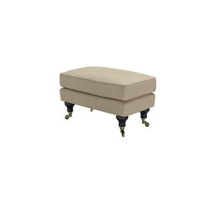 Bluebell Small Rectangular Footstool in White Sands Soft Chenille ...