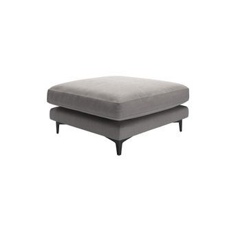 Boston Large Rectangular Footstool in Pigeon Grey Easy Cotton - sofa ...
