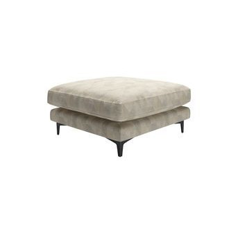 Boston Large Rectangular Footstool in Sandstorm Pyramid Textured Weave ...