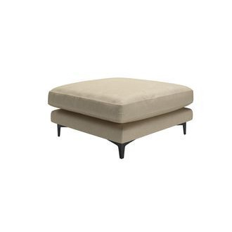 Boston Large Rectangular Footstool in White Sands Soft Chenille - sofa ...