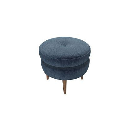 Felix Round Footstool in Portland blue Brushstroke - sofa.com by sofa ...