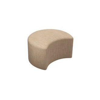 Luna Half Moon Footstool in Driftwood Baylee Multi-Tone Viscose Linen ...