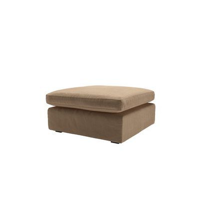 Long Island Slim Medium Rectangular Footstool in Spiced Latte Cotton ...
