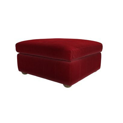 Tiffany Medium Square Footstool in Claret Cotton Matt Velvet - sofa.com ...