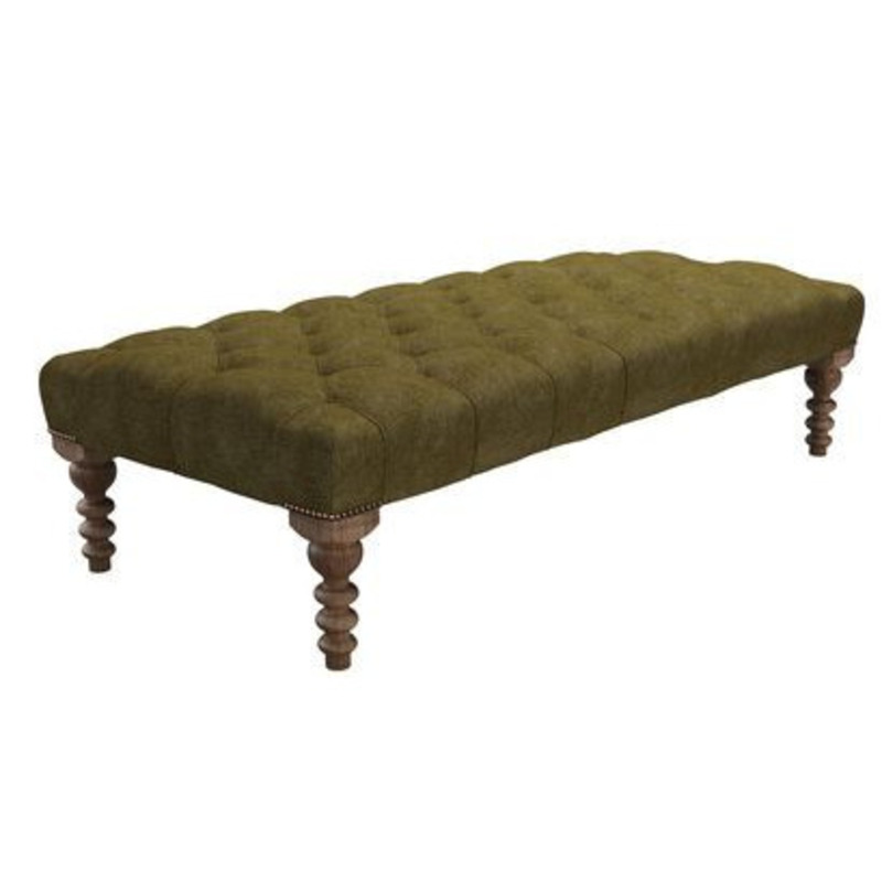 Valentin Large Rectangular Footstool in Forest Soft Chenille - sofa.com ...