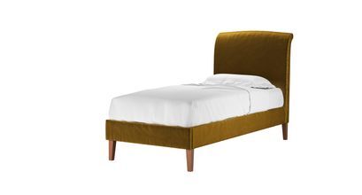 Thea Single Bed in Nefertiti Gold Cotton Matt Velvet - sofa.com by sofa ...