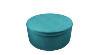 Luna Large Round Storage Footstool in Neptune Smart Velvet - sofa.com ...