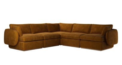 Ren Medium Corner Sofa in Sahara Cashmere Velvet - sofa.com by sofa.com ...