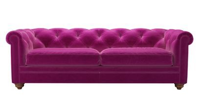 Patrick 3 Seat Sofa in Peony Cotton Matt Velvet - sofa.com by sofa.com ...