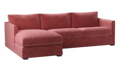 Aissa Medium LHF 2.5 Seat Chaise Sofa bed in Berry Brushstroke - sofa.com by sofa.com | ufurnish.com