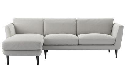 Holly Medium LHF Chaise Sofa in Alabaster Brushed Linen Cotton - sofa ...