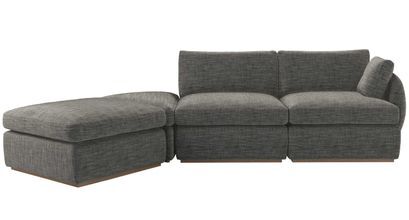 Ren RHF Modular Sofa in Liquorice Baylee Multi-Tone Viscose Linen ...