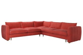 Tiffany Medium Corner Sofa in Wild Raspberry Smart Velvet - sofa.com by ...