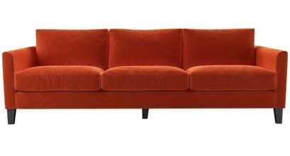 Izzy 4 Seat Sofa in Burnt Orange Velvet - sofa.com by sofa.com ...