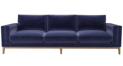 Costello 4 Seat Sofa in Prussian Blue Cotton Matt Velvet - sofa.com by ...