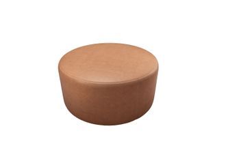 Luna Large Round Footstool in Cognac Grain Leather - sofa.com by sofa ...