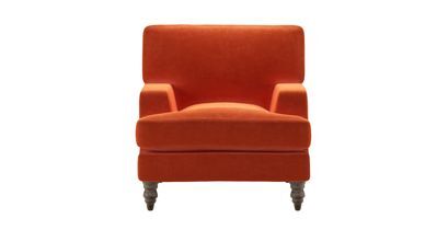 Isla Small Armchair in Burnt Orange Velvet - sofa.com by sofa.com ...