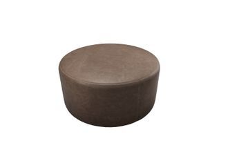Luna Large Round Footstool in Walnut Antique Leather - sofa.com by sofa ...