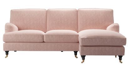 Bluebell Removable Cover RHF Chaise Sofa in Pavilion Pink Brushstroke ...