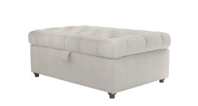 Valentin Medium Rectangular Storage Footstool in Clay House Basket ...