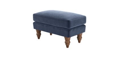 Isla Small Rectangular Footstool in Navy Velvet - sofa.com by sofa.com ...