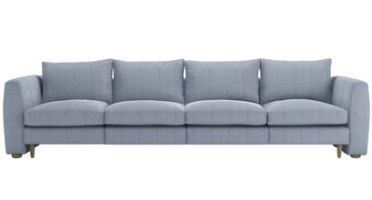 Tiffany Slim 4 Seat Sofa in Uniform House Herringbone Weave - sofa.com ...
