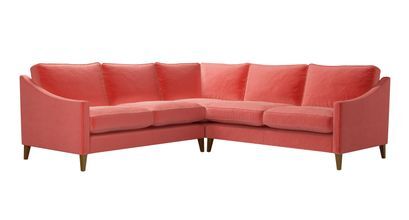 Iggy Medium Corner Sofa in Dusty Rose Cotton Matt Velvet - sofa.com by ...