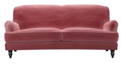 Snowdrop 3 Seat Sofa (breaks down) in Dusty Rose Cotton Matt Velvet ...