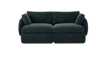 Ren 2 Seat Sofa in Deep Forest Aquaclean Clever Velvet - sofa.com by ...